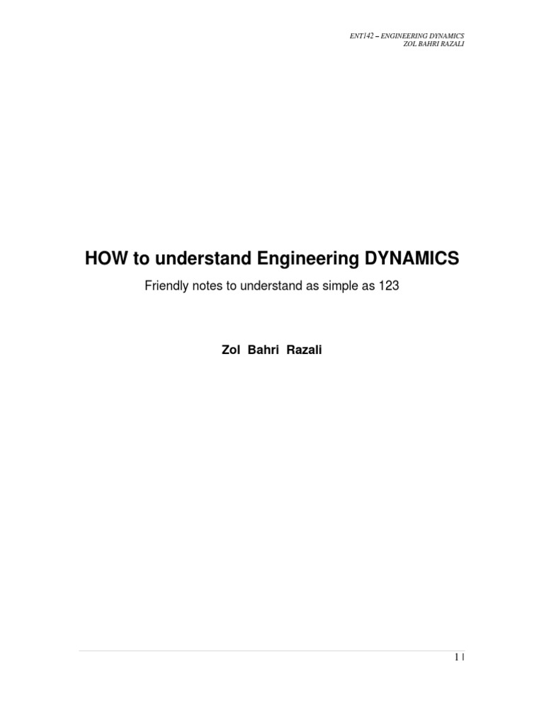 Understanding Engineering Dynamics Basics | PDF | Teaching Methods ...