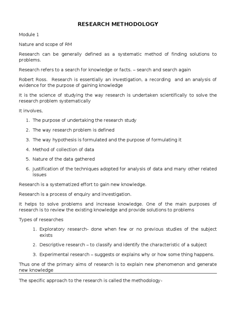Research Methodology | PDF | Sampling (Statistics) | Survey Methodology