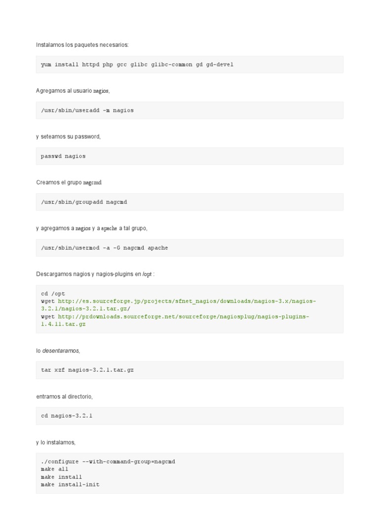 Guía de Instalación de Nagios | PDF | Servidor (Computación) | Servidor HTTP Apache