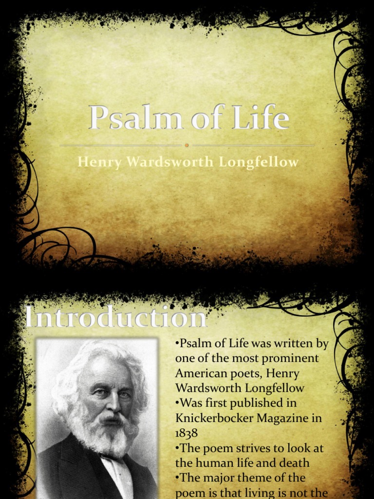 Psalm of Life | PDF | Henry Wadsworth Longfellow | Poetry