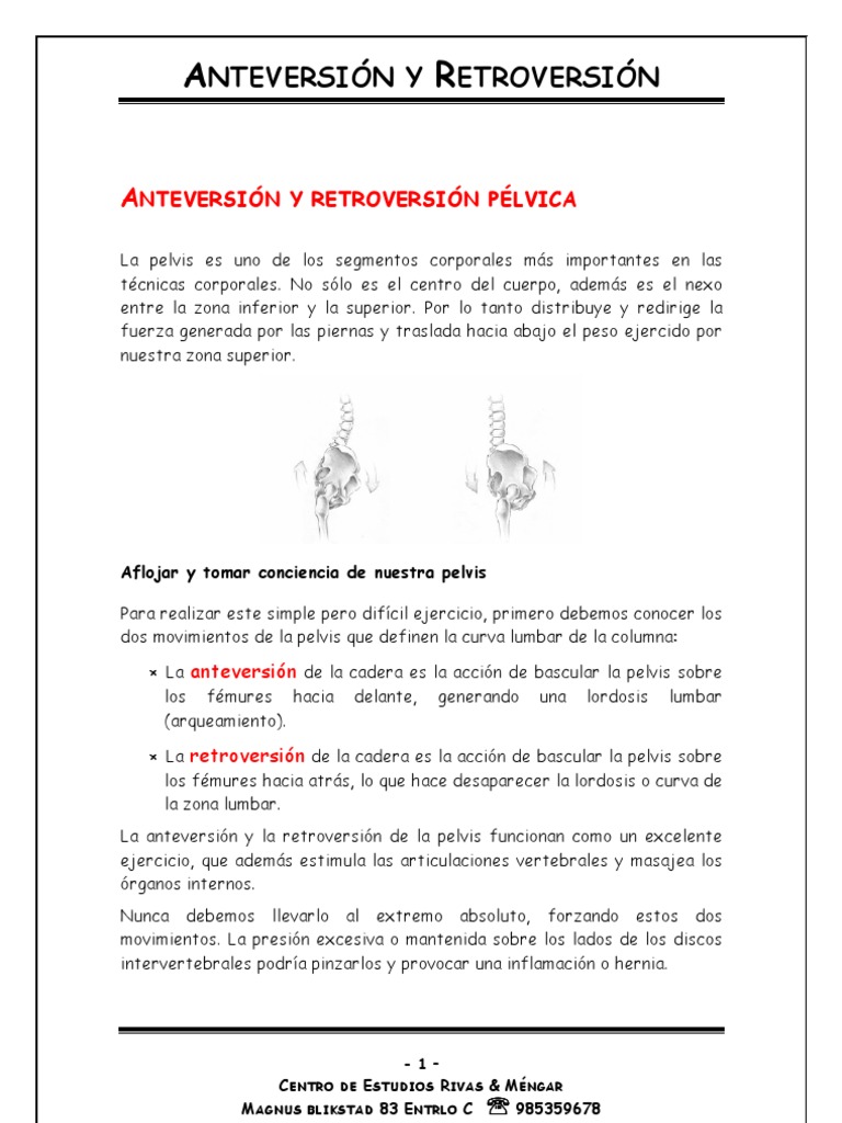 Anteversion y Retroversion | PDF