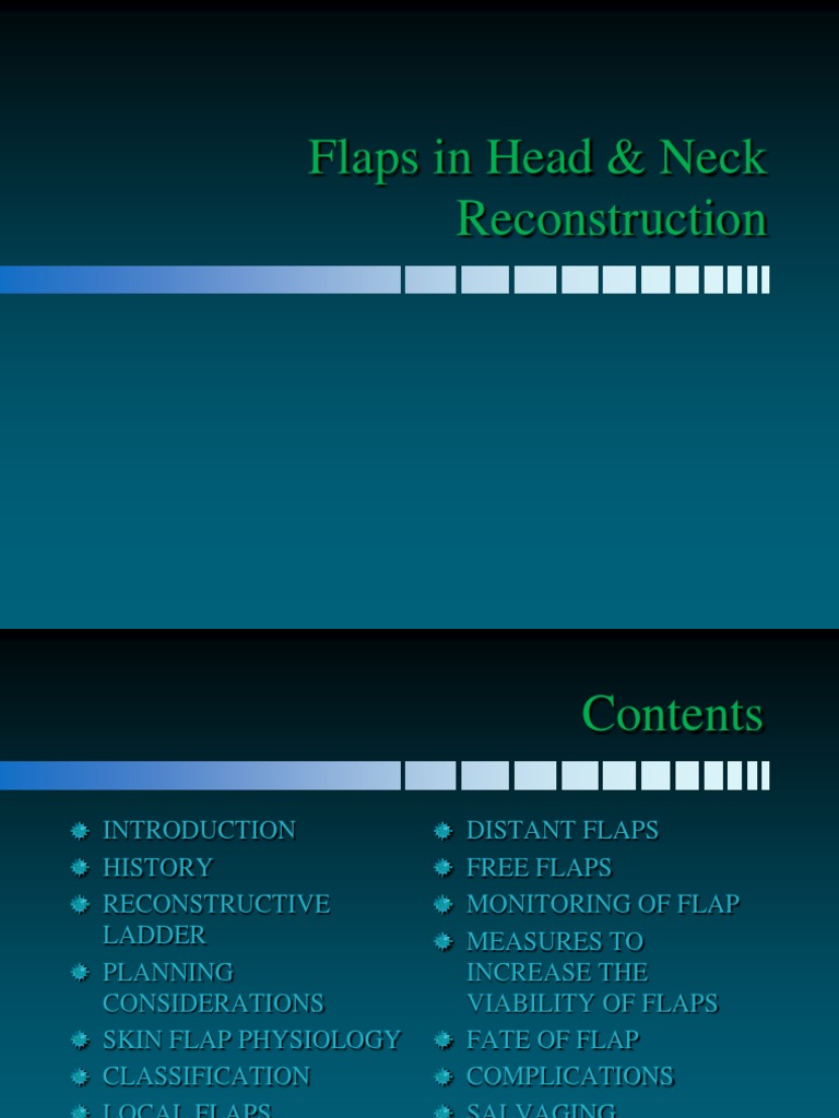 Flaps in Head & Neck Reconstruction | PDF | Tongue | Human Head And Neck