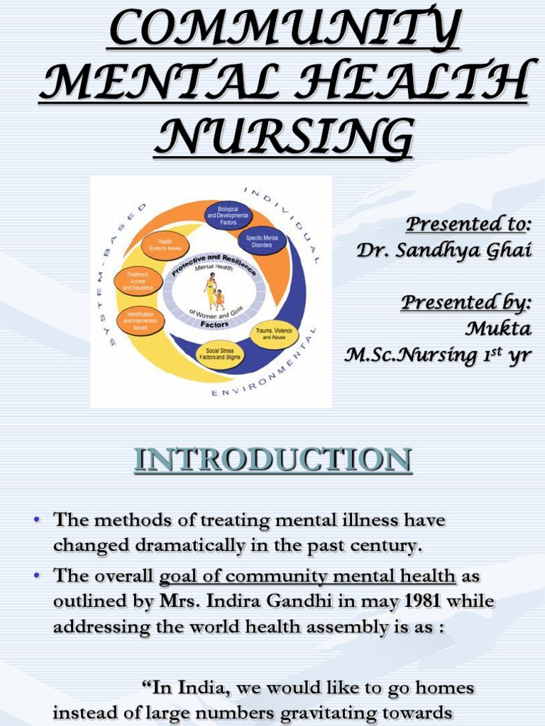 Community Mental Health Nursing | PDF | Mental Health | Preventive ...