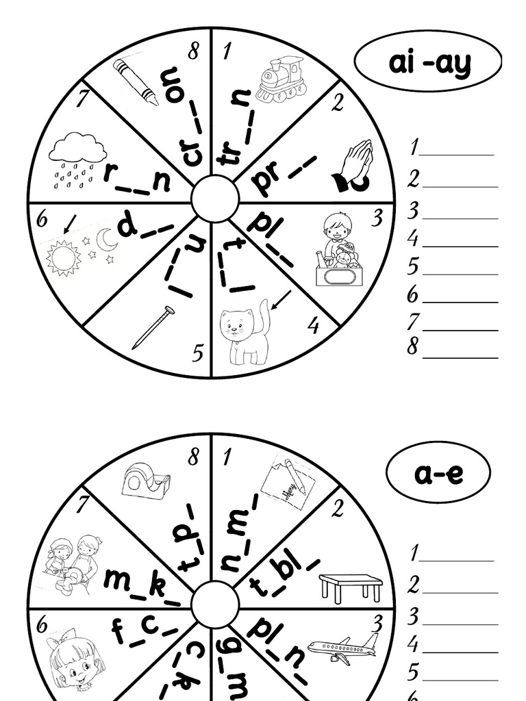 Phonics Ay, Ai, A-E | PDF | Teaching Methods & Materials | Home & Garden