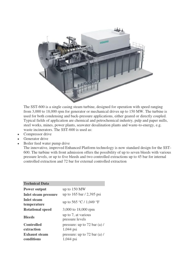 The SST 600 | Download Free PDF | Turbine | Valve