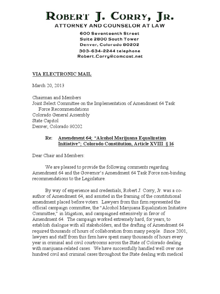 Amendment 64 Implementation Insights | PDF | Pardon | United States ...