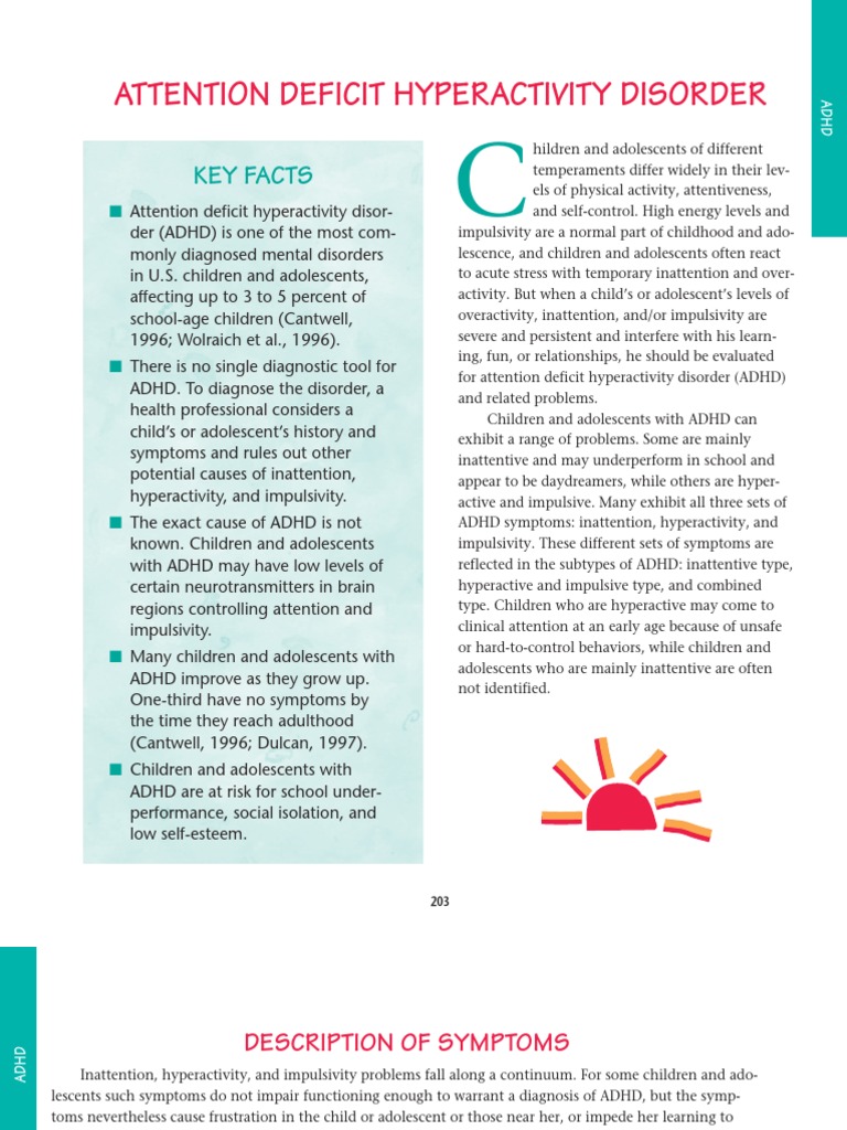 Attention Deficit Hyperactivity Disorder | PDF | Attention Deficit Hyperactivity Disorder ...