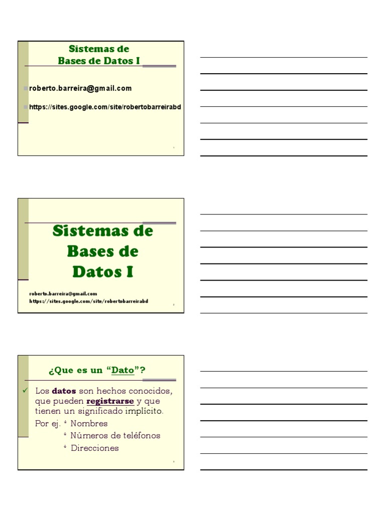 020 - BASES de DATOS I - (1ra Parte) 2013 (Para Alumnos) | PDF | Bases ...