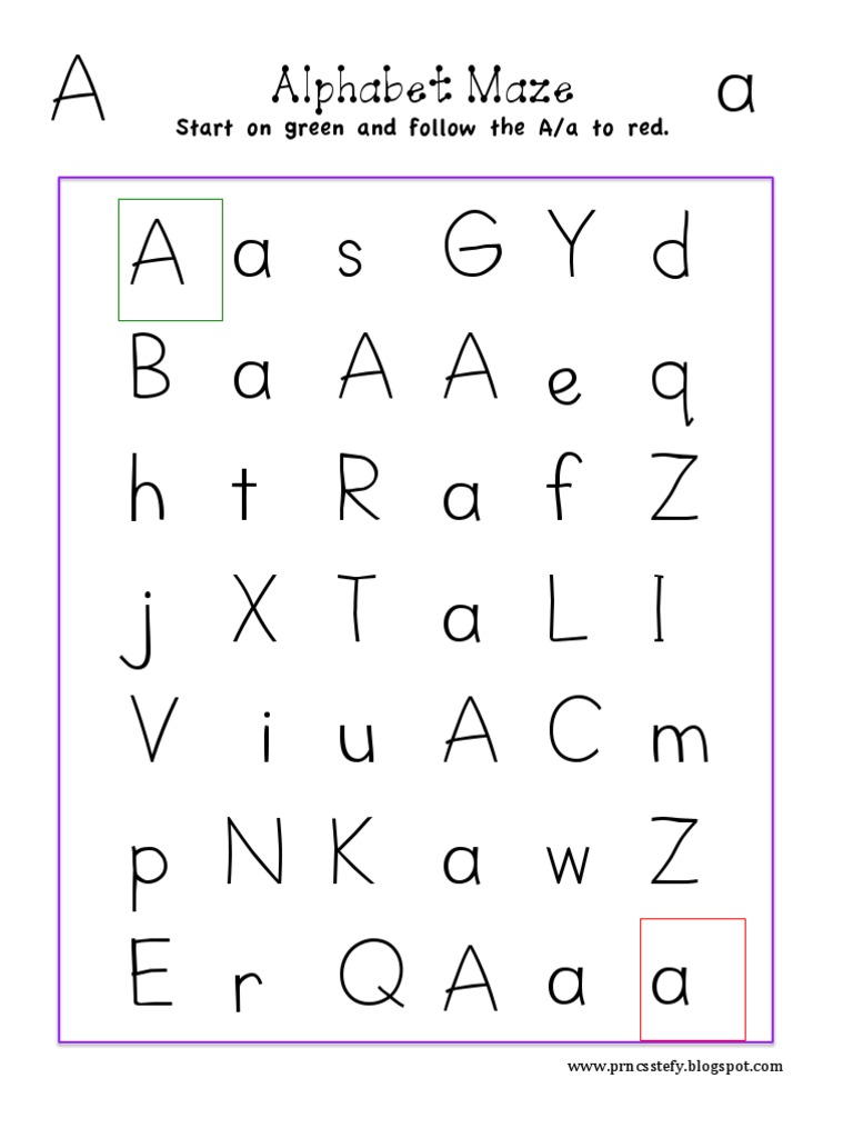 Alphabet Maze Activity Guide | PDF | Language Arts & Discipline ...