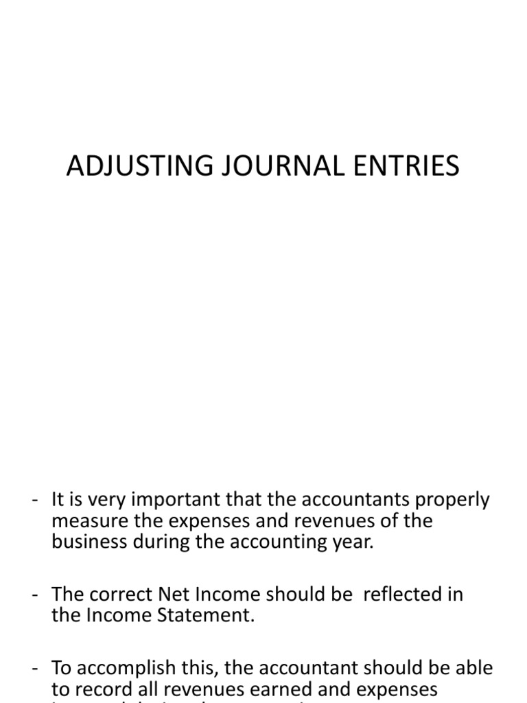 Adjusting Entries | PDF | Accrual | Expense