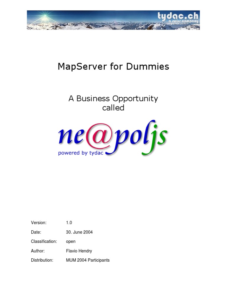 MapServer For Dummies | PDF | Web Design | Esri