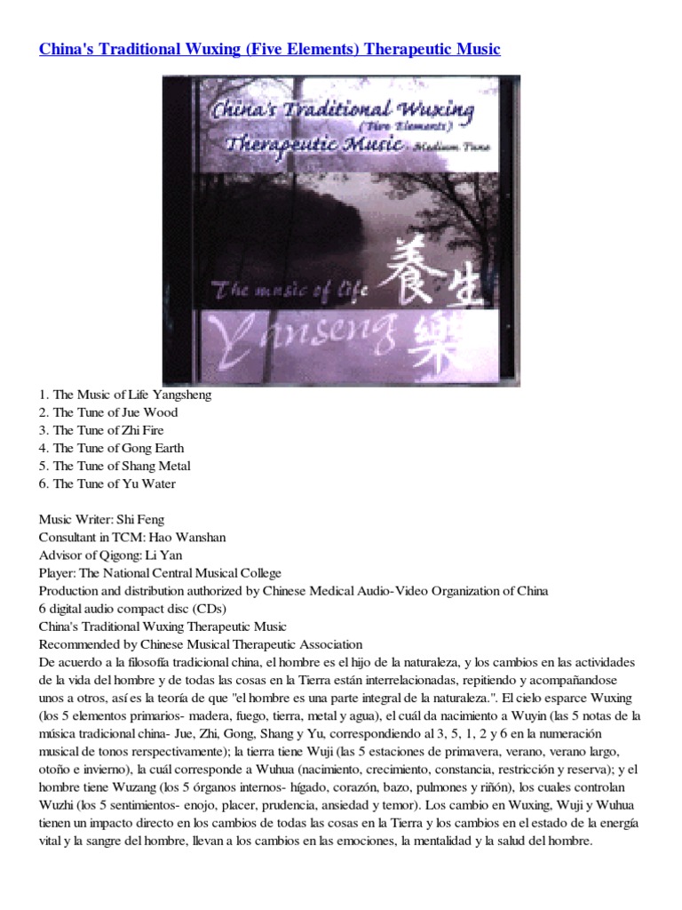 China's Traditional Wuxing (Five Elements) PDF | PDF | Qi | Qigong