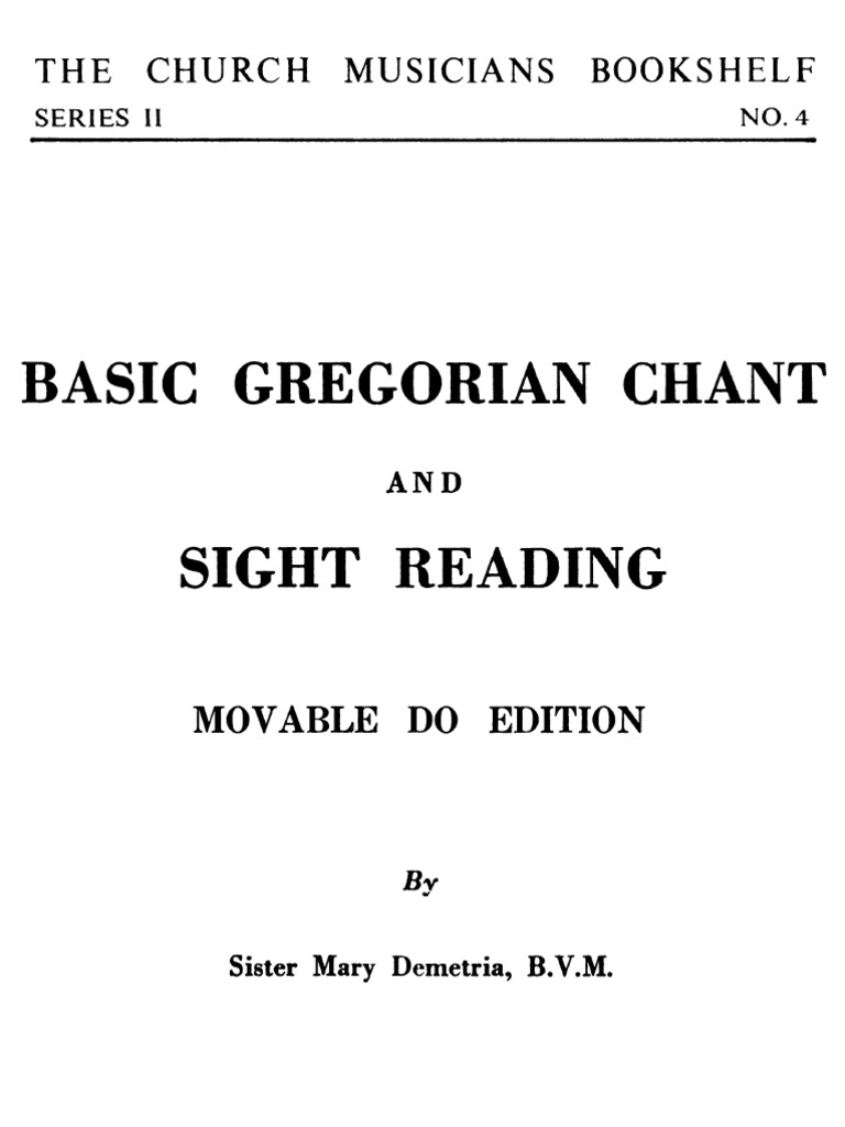Basic Gregorian Chant: Movable Do Edition | PDF | Gregorian Chant ...
