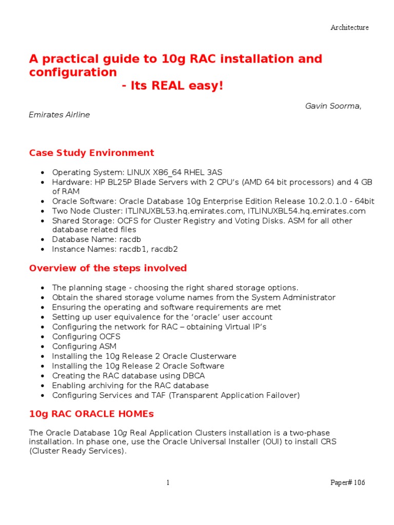 Practical Guide Rac | PDF | Oracle Database | Computer Cluster