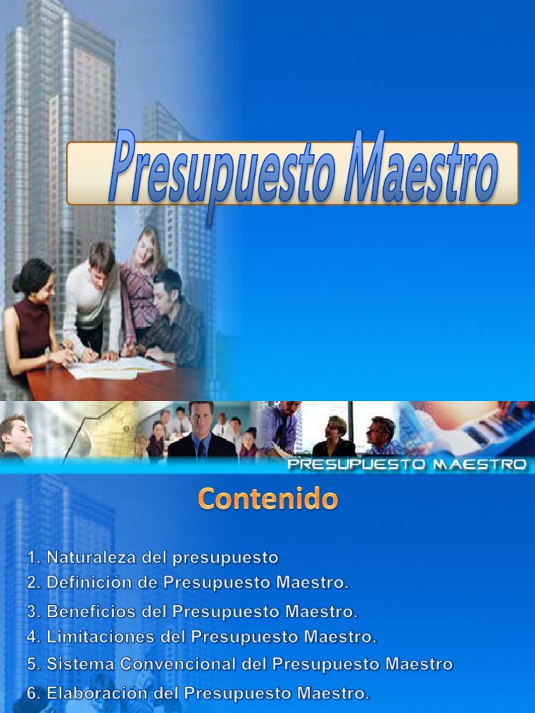 Ejemplo de Presupuesto Maestro 1