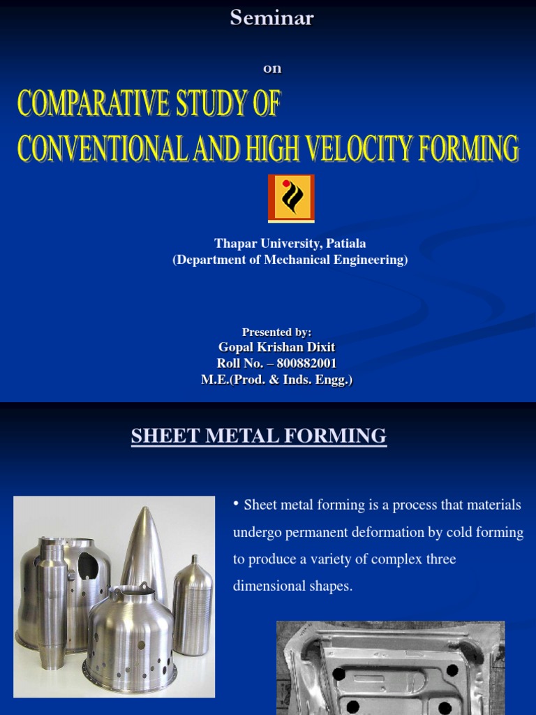High Velocity Forming | PDF | Forging | Explosive Material