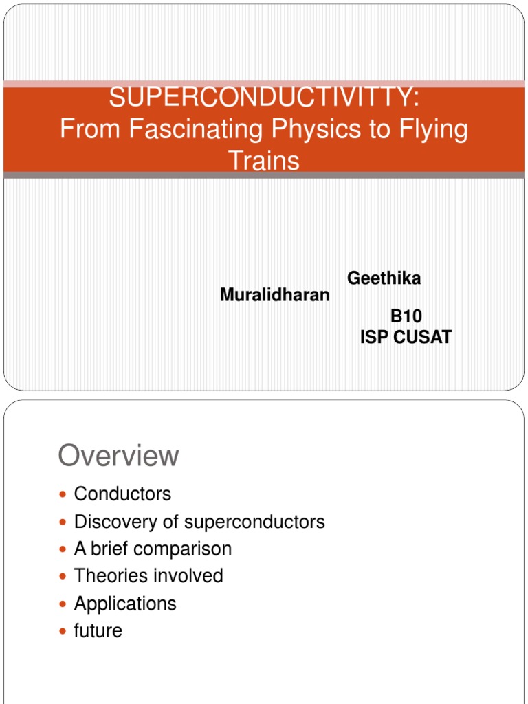 SUPERCONDUCTIVITY | PDF | Superconductivity | Electrical Resistivity And Conductivity