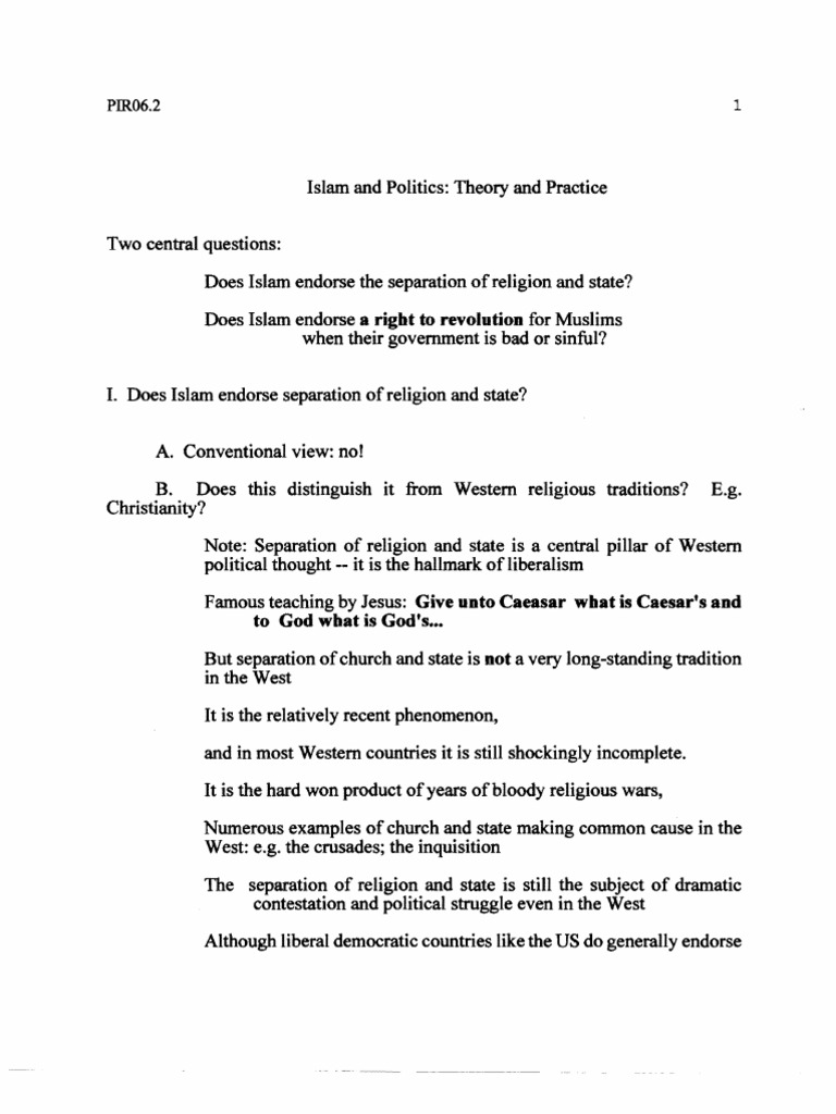 PIR Lecturenotes 2 | PDF | Shia Islam | Caliphate