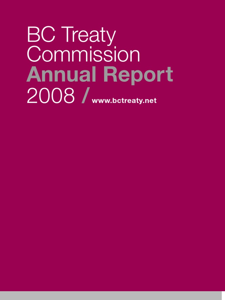 BC Treaty Commission 2008 Annual Report | PDF | First Nations | Treaty
