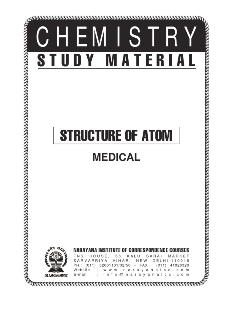 PMT Class XI Chemistry Atomic Structure | PDF | Atomic Orbital | Electron