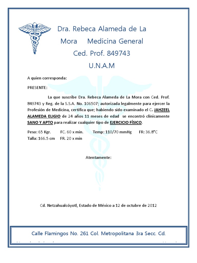 Certificado Medico Ejemplo Para Colegio Certificado Medico Ejemplo Para Colegio