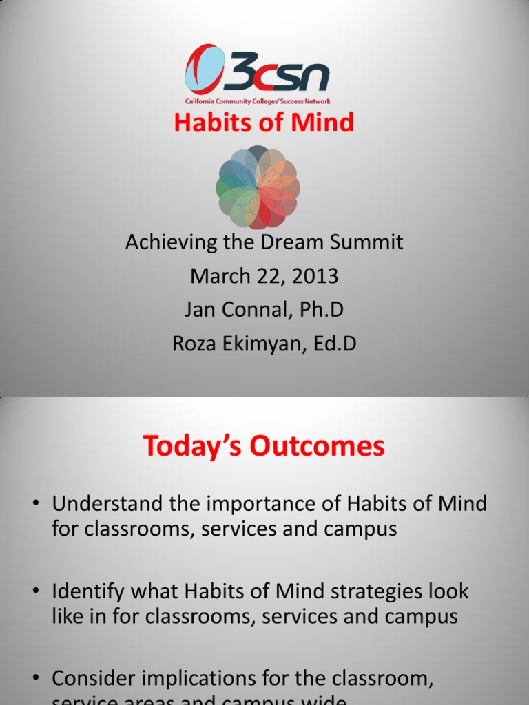 Habits of Mind | PDF | Mindset | Metacognition