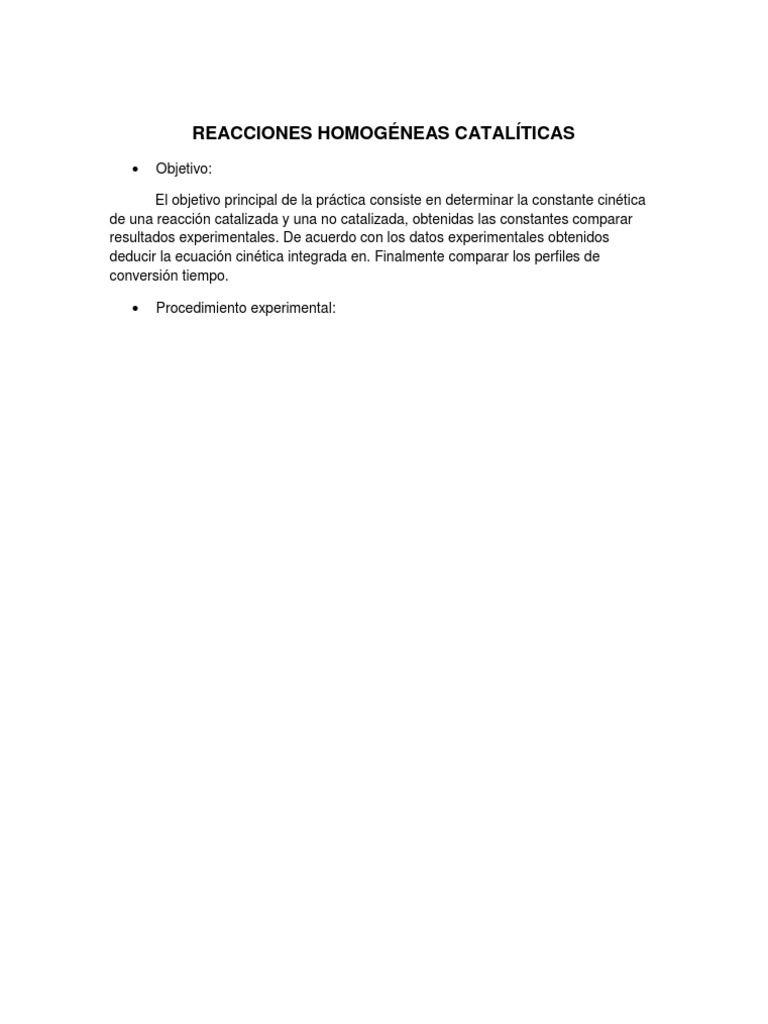 Reacciones Homogéneas Catalíticas | Descargar gratis PDF ...
