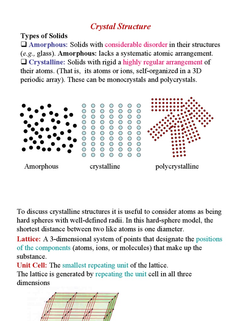 Crystalline Structure | PDF | Crystal Structure | Crystal
