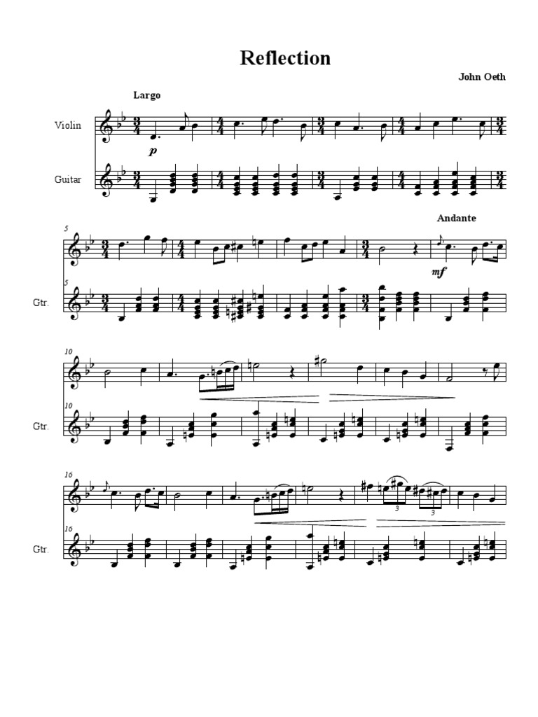 Reflection Violin Guitar