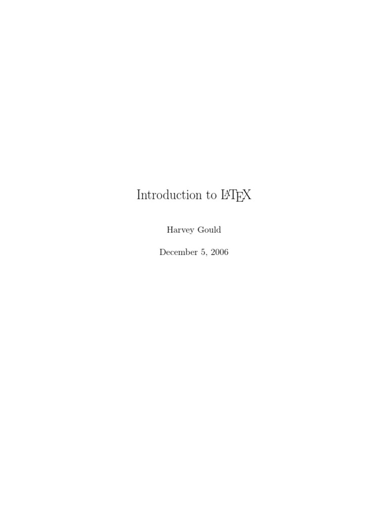 Latex Intro MATH | PDF | Te X | Physics