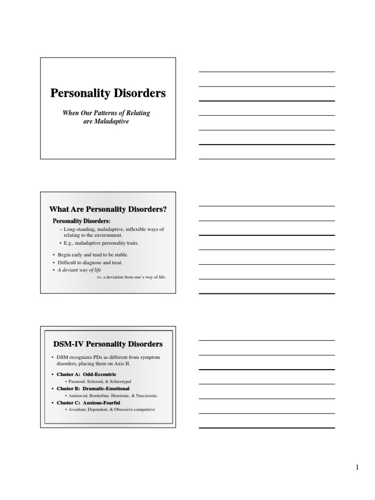 Personality Disorders | PDF | Personality Disorder | Anxiety Disorder