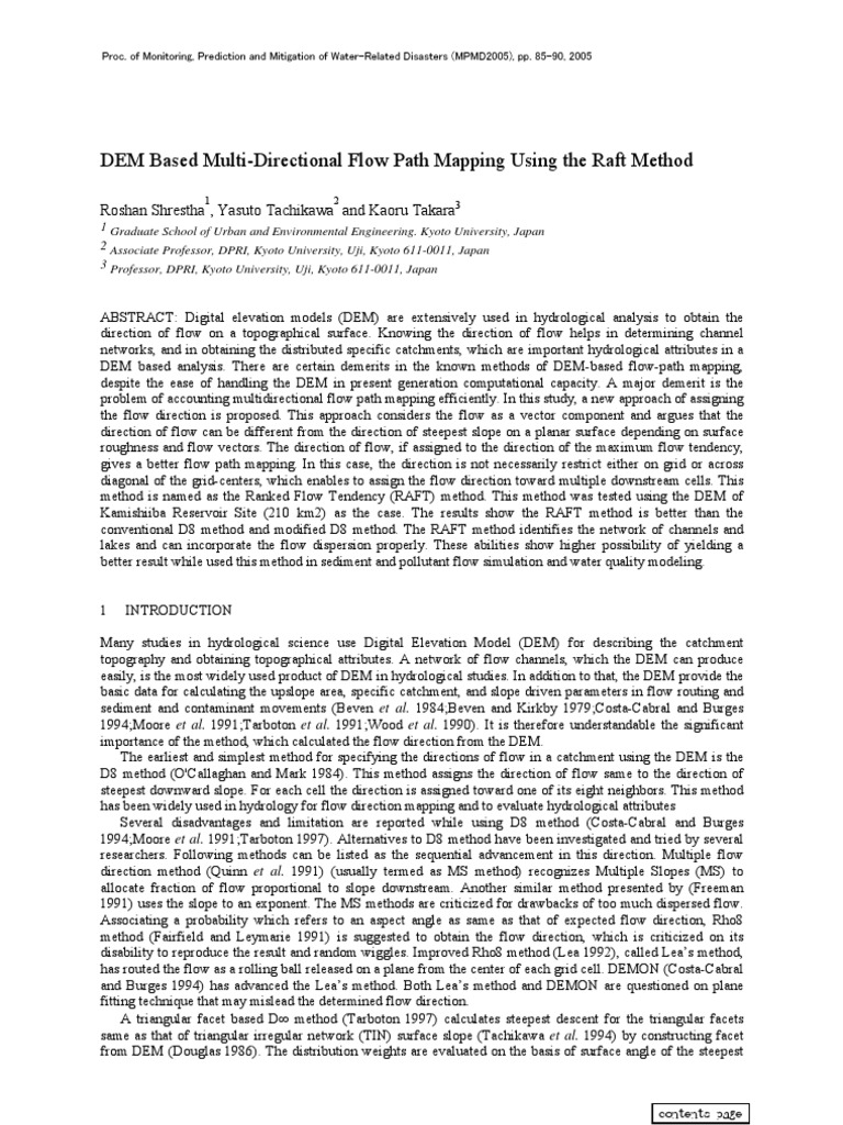 DEM Based Multi-Directional Flow Path Mapping Using The Raft Method ...