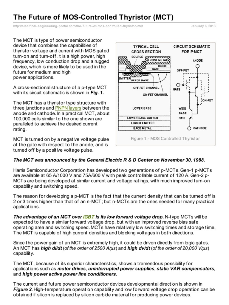 MCT | PDF | Electronic Engineering | Semiconductor Devices