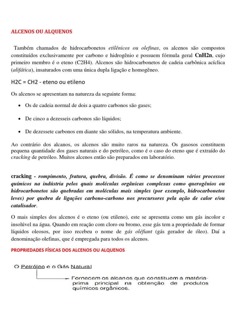 Propriedades e Aplicações dos Alcenos | PDF | Alceno | Isômero