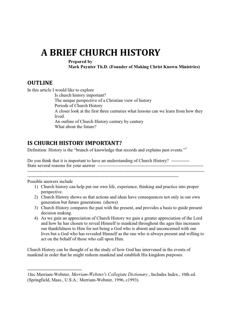The Brief Church History | Martin Luther | Catholic Church | Free 30 ...