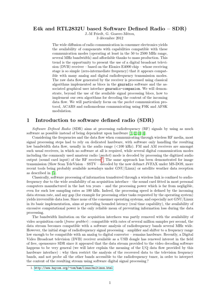 Acars SDR | PDF | Modulation | Software Defined Radio