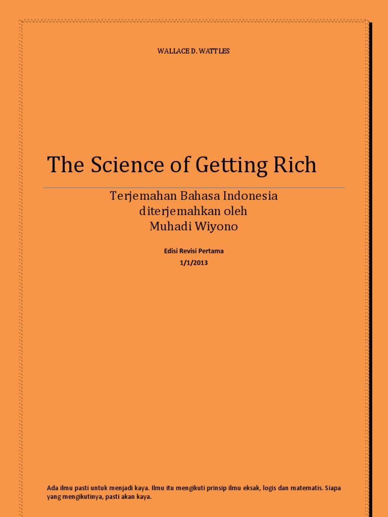 Terjemahan Bahasa Indonesia Buku The Science of Getting Rich | PDF ...