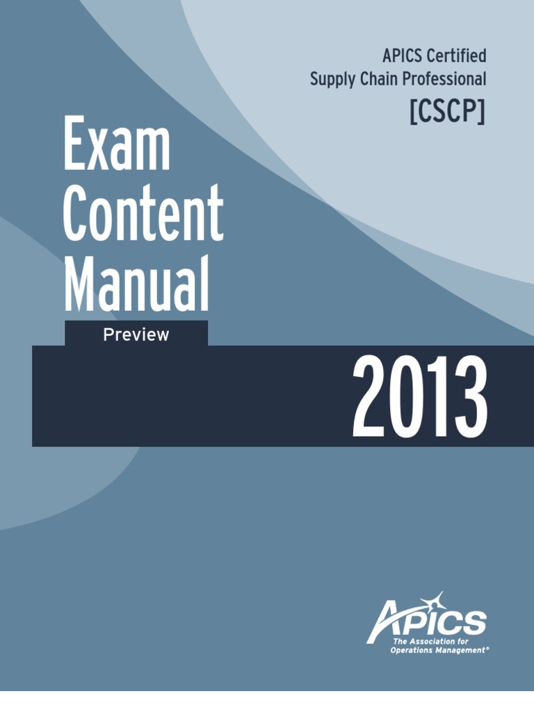 APICS Certified Supply Chain Professional ECM Preview | PDF | Supply ...
