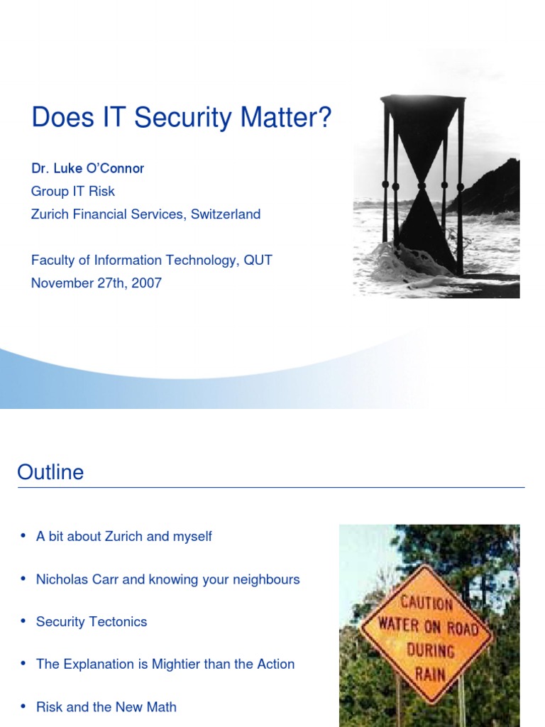 IT Security's Strategic Importance | PDF | Risk Management | Risk
