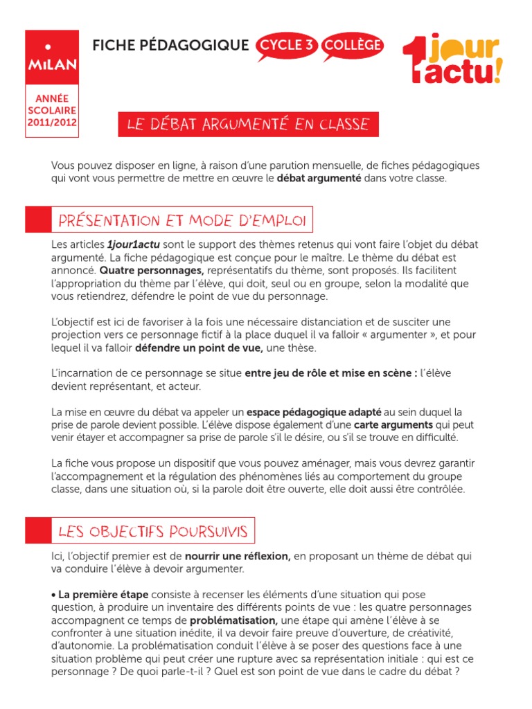 Comment Organiser Un Debat en Classe | Download Free PDF | Pédagogie ... Comment Organiser Un Debat en Classe | Download Free PDF | Pédagogie ...