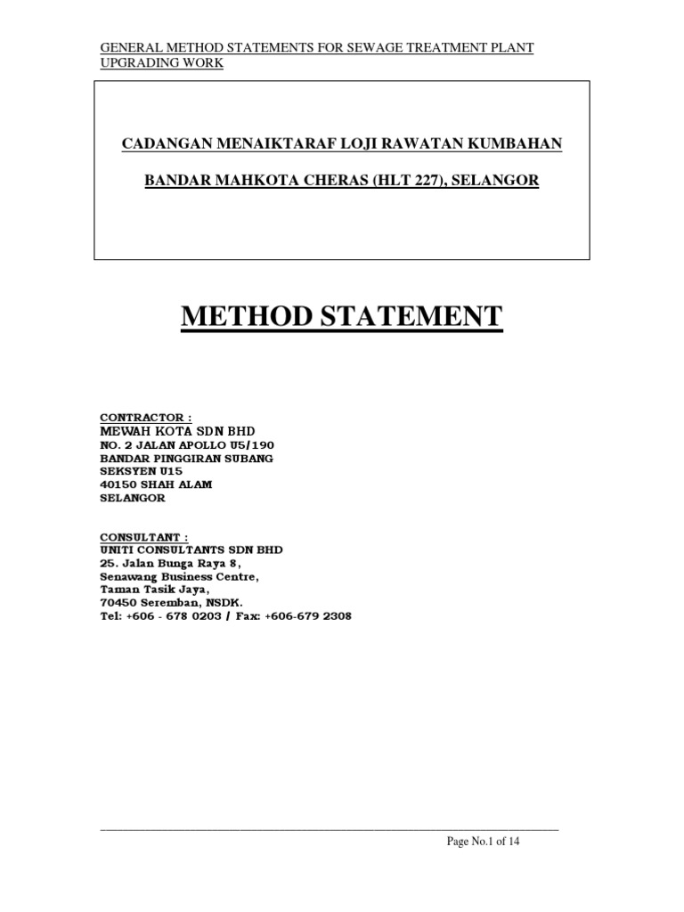 Microsoft Word - STP Method Statement by Ecobuilders - 30jan2013 | PDF | Deep Foundation ...