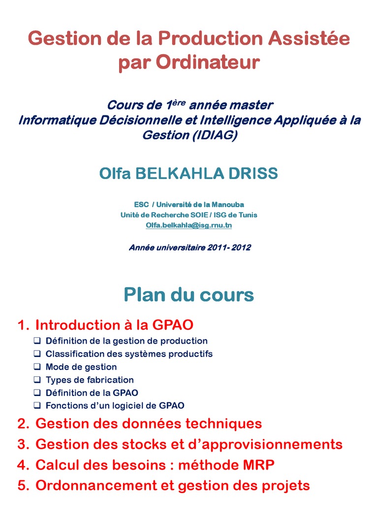 Gpao PDF | PDF | Ordinateurs | Technologie et ingénierie