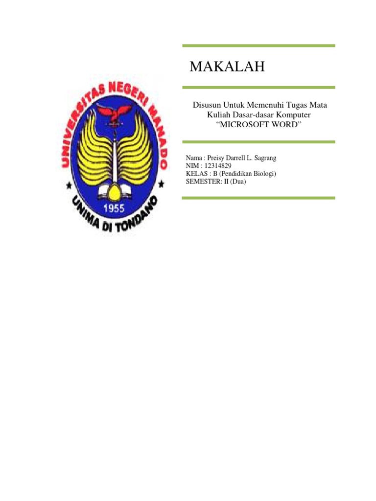 Makalah Microsoft Word | PDF