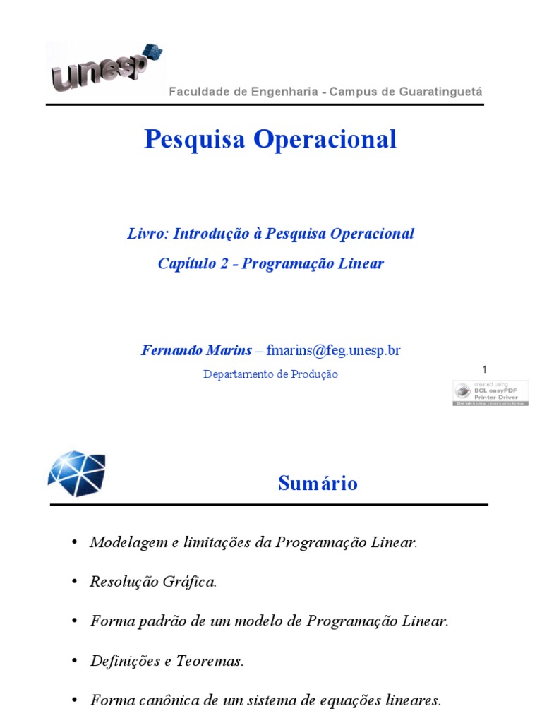 Introdução À Pesquisa Operacional | PDF | Pesquisa operacional ...