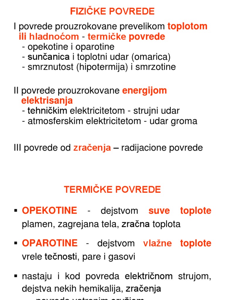 Fizicke Povrede | PDF