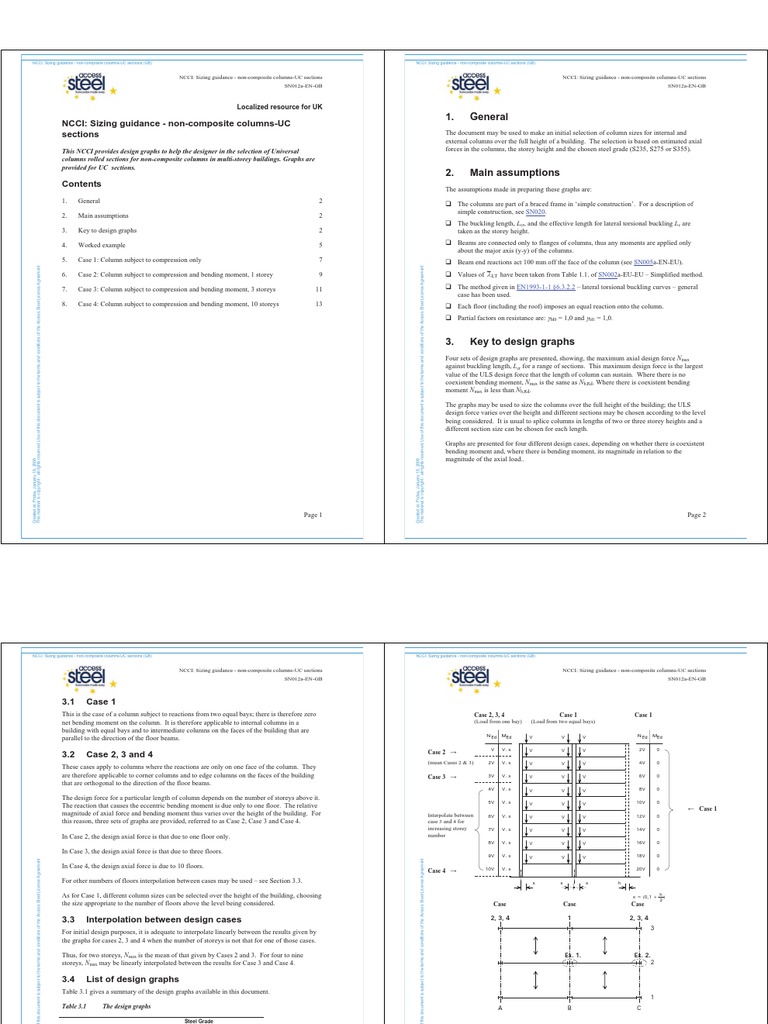 Column Sizing Chart PDF | PDF | Column | Applied And Interdisciplinary ...