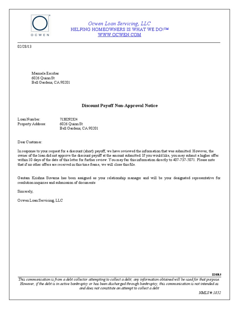 Ocwen Loan Servicing, LLC: Helping Homeowners Is What We Do!™ | PDF