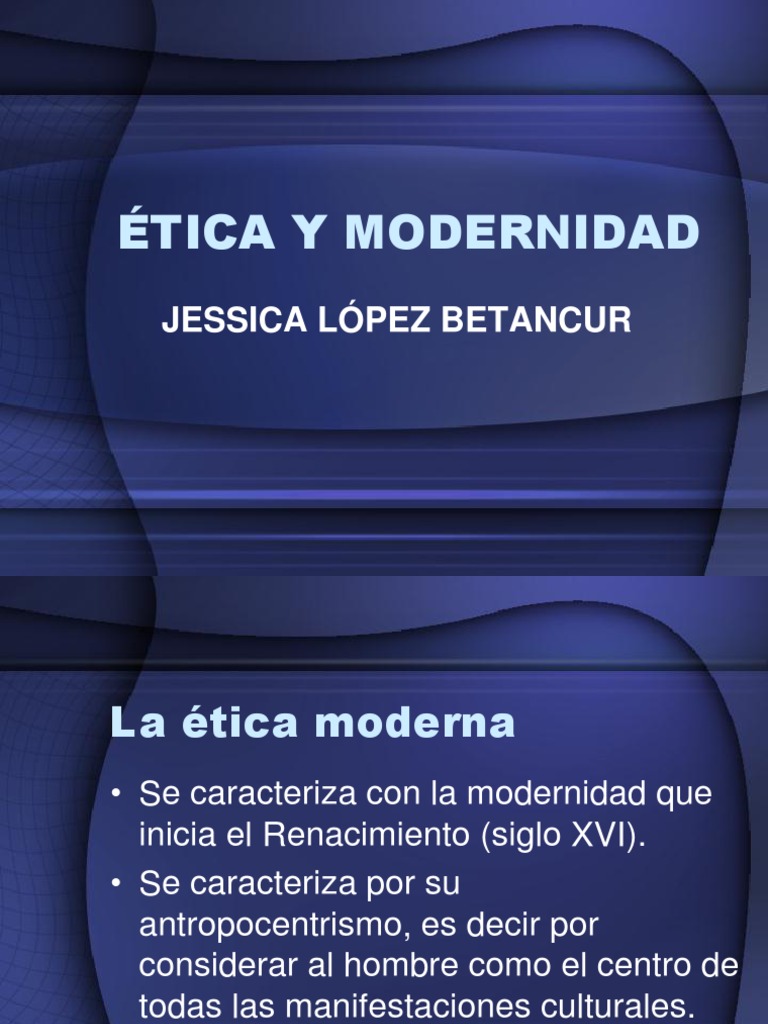 Ética y Modernidad | PDF | Filosofía