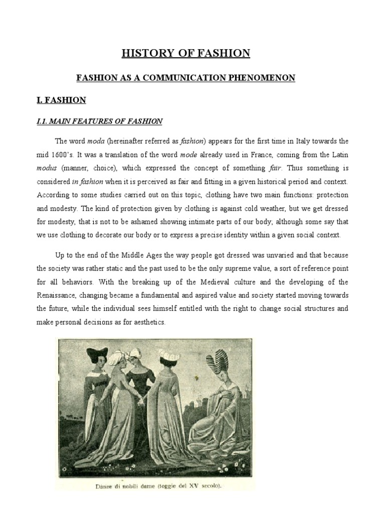 1 - Chapter 1 History of Fashion | PDF | Fashion | Consumerism
