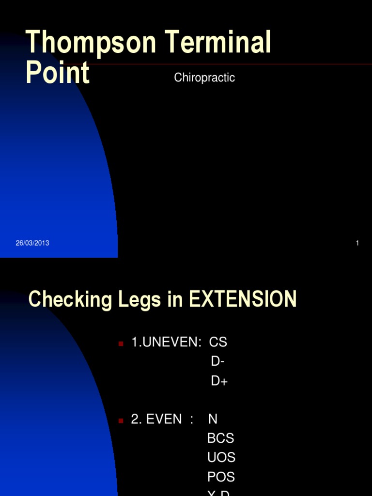 Thompson Terminal Point Analysis | PDF | Human Leg | Anatomical Terms ...